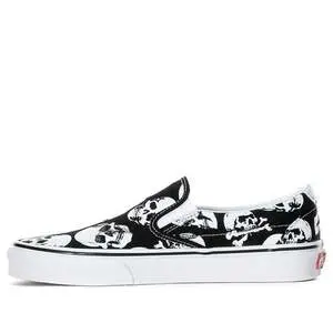 VANS Slip-on Skull Print Casual Sneakers - Black