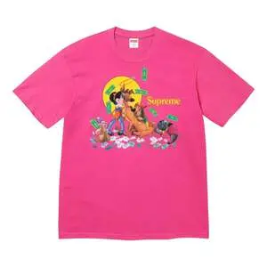 Supreme Supreme All Dogs Go To Heaven T-shirt 'fuchsia' Fuchsia