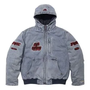Supreme X Fox Racing Hooded Work Jacket - Denim