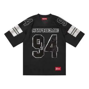 Supreme Sequin Football Jersey - Black