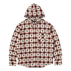 Supreme Fw25 X Number Ine Hooded Flannel Shirt - White