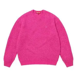 Supreme Small Box Waffle Sweater - Pink