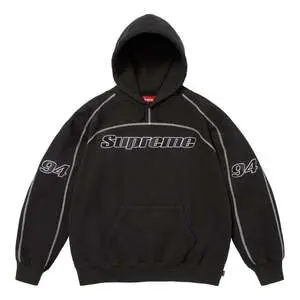 Supreme Fw25 Overlock Hooded Sweatshirt - Black