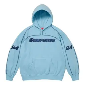 Supreme Fw25 Overlock Hooded Sweatshirt - Light Blue