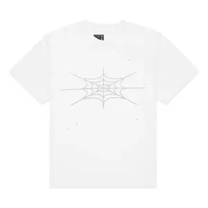 SP5DER Rhinestone Silk T-shirt - White