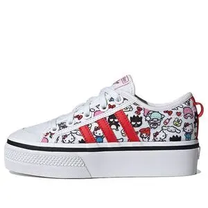 Adidas X Hello Kitty Nizza Platform Sneakers - Cloud White/core Black/vivid Red
