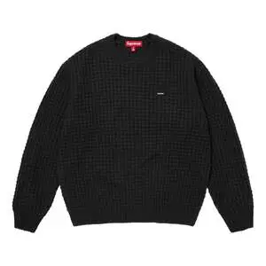 Supreme Small Box Waffle Knit Sweater - Black