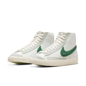 Nike Blazer Mid '77 Chenille Swoosh Sneakers - Summit White/light Silver/honeydew