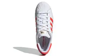 Adidas Superstar Low Top Sneakers - White/red