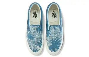 VANS Og Classic Slip-on Lx Palm Acid Wash Summer Leaf Navy - Blue