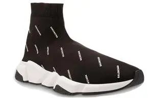 Balenciaga Speed Trainer Mid Allover Logo Sneakers