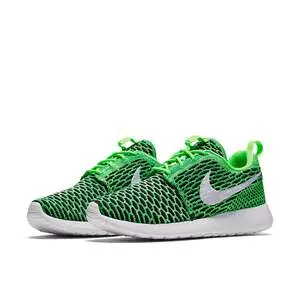 Nike Roshe One Flyknit Athletic Sneakers - Green/white