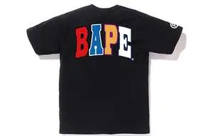A BATHING APE Head Round Neck Short Sleeve Tee 'black - Black/brown