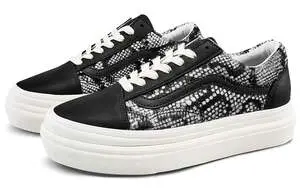 VANS Comfycush Old Skool Lx Snakeskin Platform Sneakers - Black