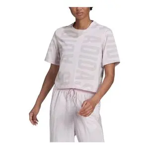 Adidas Logo Printed Cropped T-shirt