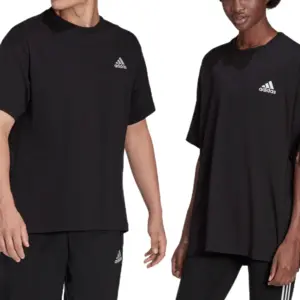 Adidas Sl T Solid Color Logo Casual Sports Short Sleeve Couple Style Black - Multi-color