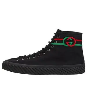 Gucci Interlocking G High Top Sneakers - Black