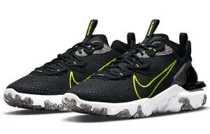 Nike React Vision "black Volt" Low Top Sneakers - Black/yellow