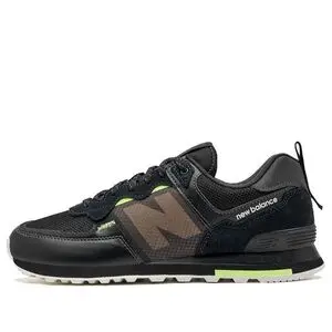 NEW BALANCE New Balance 574 "Black Bleached Lime Glow" Sneakers Black/grey/green