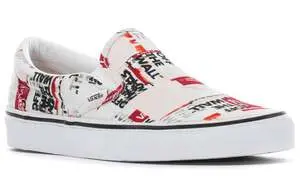 VANS Classic Slip-on "packing Tape" Sneakers - White/red