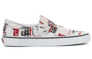 VANS Classic Slip-on "packing Tape" Sneakers - White/red