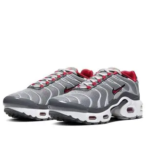 Nike Max Plus "particle Grey University Red - Grey/red