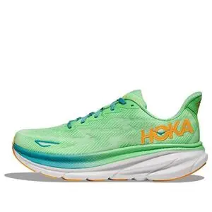 Hoka One One Clifton 9 Athletic Sneakers - Green/yellow