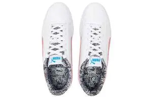 PUMA Smash V2 Low Top Sneakers - White/red/black