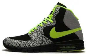 Nike Paul Rodriguez Hyperfuse Max P High Top Sneakers - Black/volt-metallic Silver