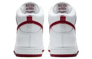 Nike Dunk High Top Sneakers - White/red