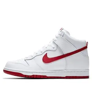 Nike Dunk High Top Sneakers - White/red