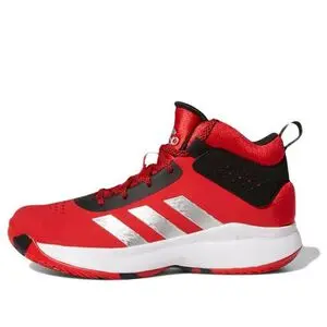 Adidas Cross 'em Up 5 J Wide Basketball Shoes - Red