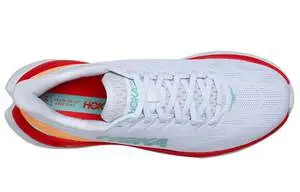 Hoka One One Mach 4 Athletic Sneakers - White/fiesta