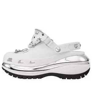 CROCS Mega Crush Clogs - White/white/silver