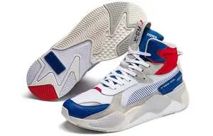 PUMA Rs-x Mid Utility High Top Sneakers - Gray/blue/red