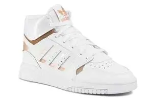 Adidas Drop Step Mid Top Sneakers - White/gold
