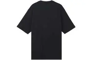 JORDAN Solid Color Cotton Alphabet Printing Short Sleeve Black T-shirt - Multi-color