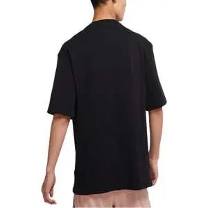JORDAN Solid Color Cotton Alphabet Printing Short Sleeve Black T-shirt - Multi-color