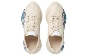 Gucci Rhyton Leather High Top Sneakers With Wave Motif