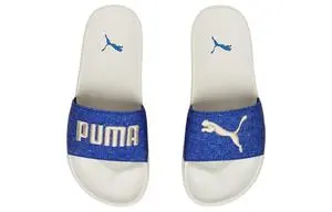 PUMA Leadcat 2.0 Denim Slide - White/blue