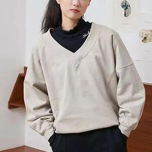 CONVERSE Loose Knit V-neck Sweatshirt