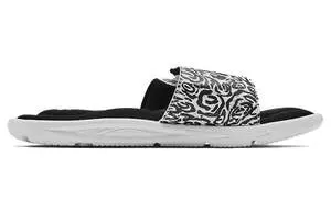 Under Armour Ignite 4 Graphic Strap Slide - White/black