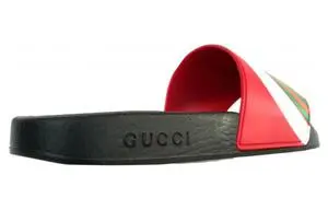Gucci Logo Slide Sandals - Red