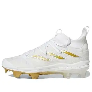 Adidas Adizero Afterburner Nwv Tpu Cleats - Cloud White/gold Metallic