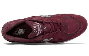 NEW BALANCE 990v2 Made In Usa "bringback Suede" Sneakers - Dark Red/white/black