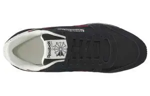 REEBOK Classic Leather Lace-up Sneakers - Core Black/chalk/flash Red
