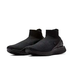 Nike Rise React Flyknit High Top Sneakers - Black