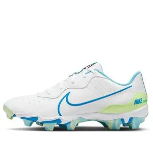 Nike Alpha Huarache 4 Keystone Baseball Cleats - White/blue/green