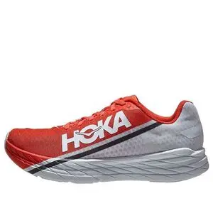Hoka One One Rocket X Athletic Sneakers - Red/white