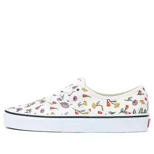 VANS Authentic Floral Print Lace-up Sneakers - White/purple/orange